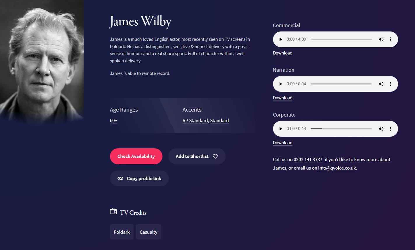 James Wilby Web